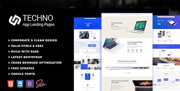 Techno One Page Template Themexriver